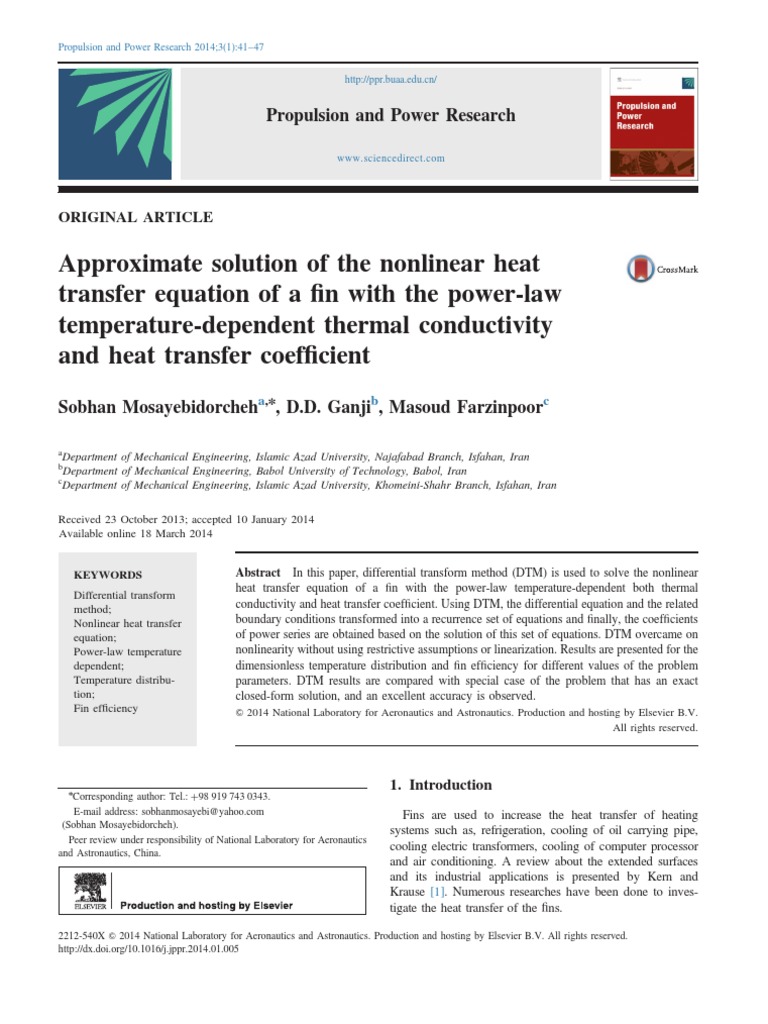 Approximate Solution Of The Nonlinear Heat Transfer Equation Of A Fin