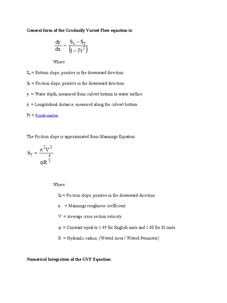 Gradually Varied Flow Equation Is | PDF | Soft Matter | Mechanics