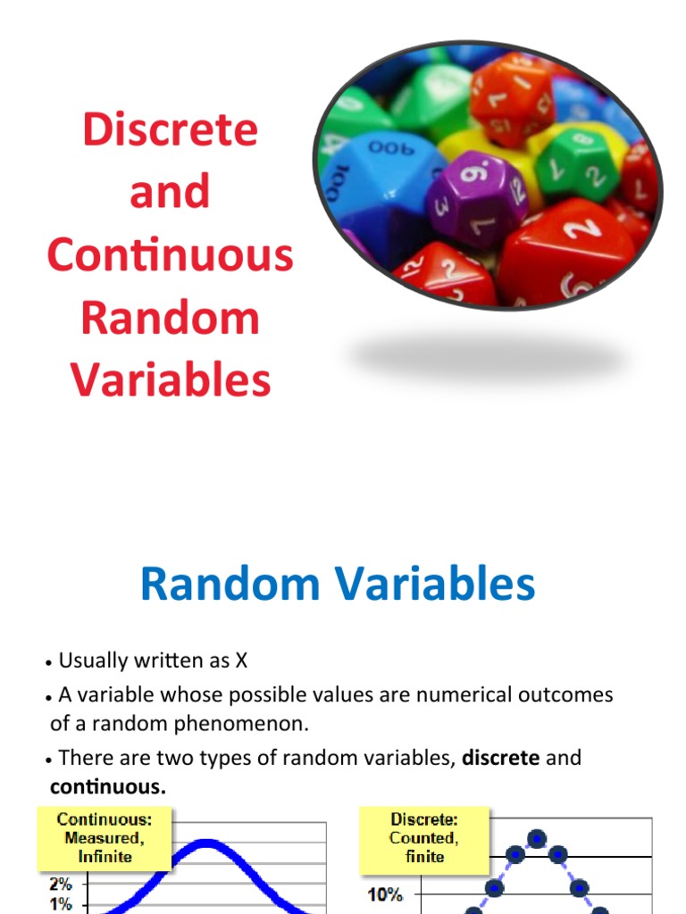 Discrete and Continous Random Variables | PDF | Probability ...
