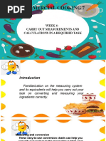 Tle 7 Cookery Perform Mensuration & Calcuation | PDF | Teaspoon | Litre