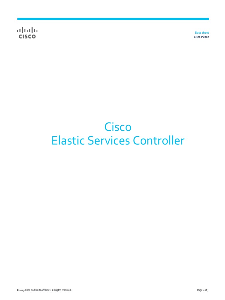 Cisco ESC Datasheet PDF | PDF | Open Stack | Virtual Machine
