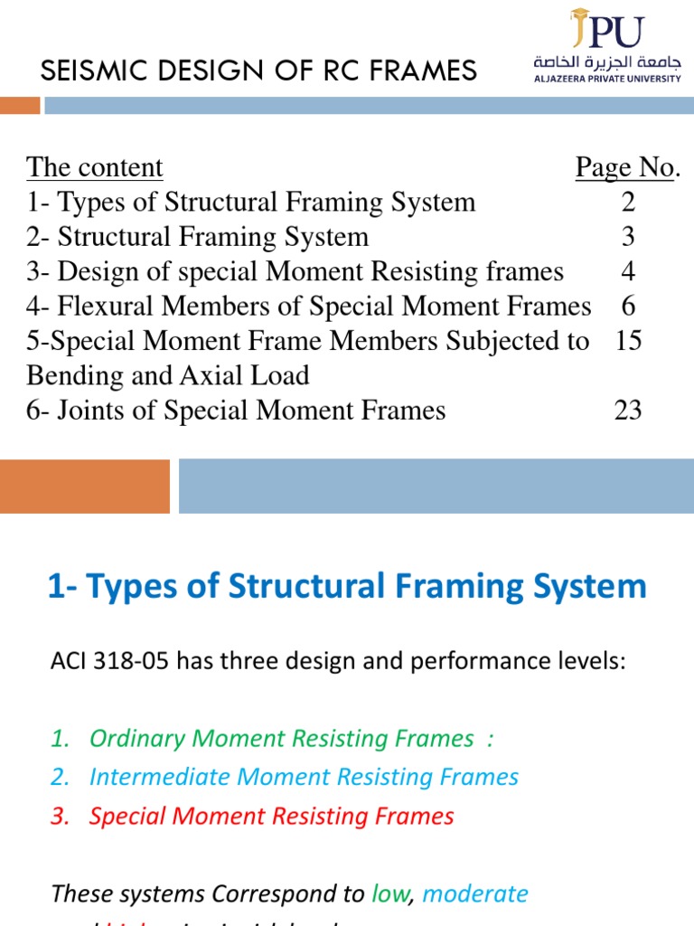 Seismic Design of RC Frames | PDF
