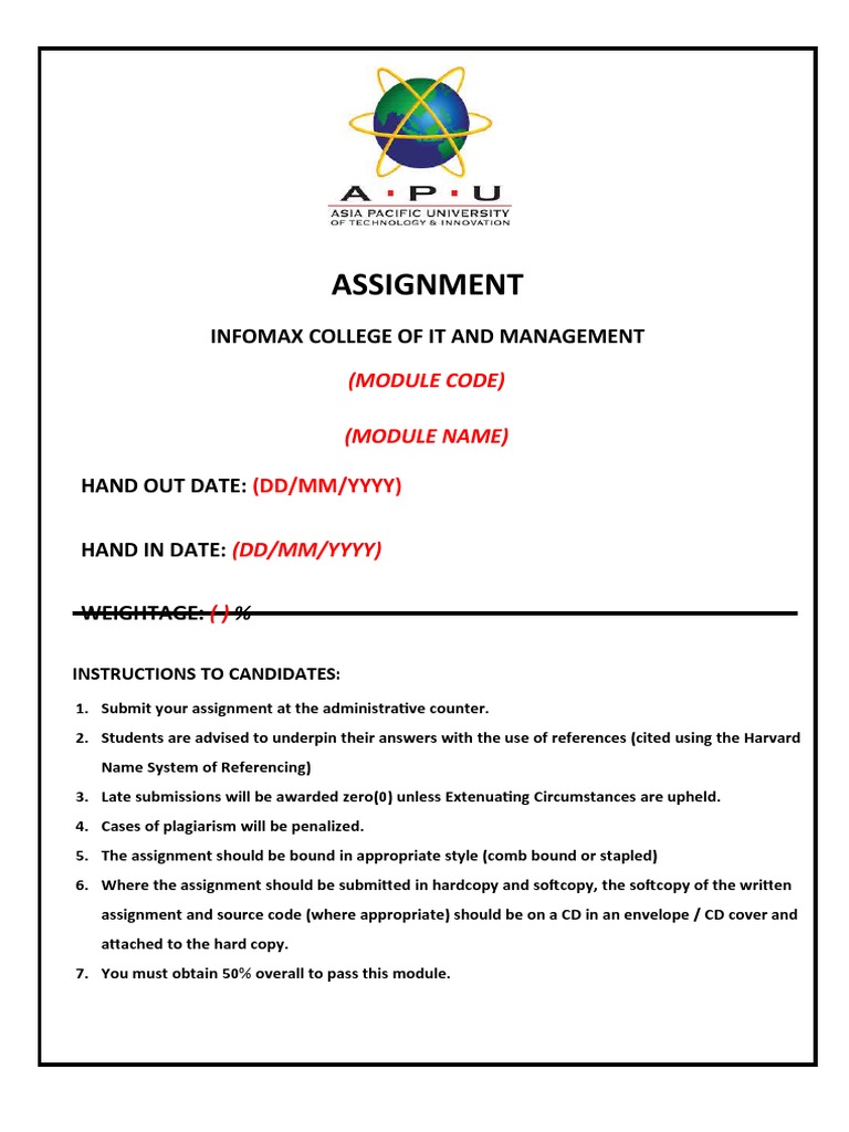 Assignment: (Module Code) (Module Name) | PDF