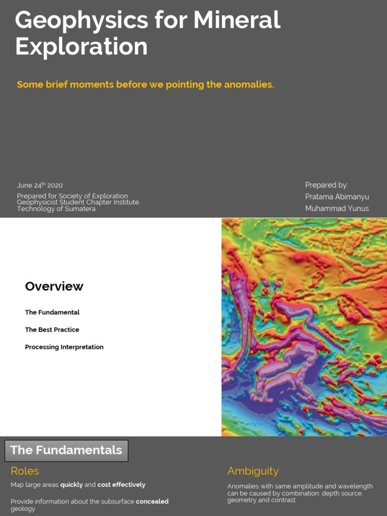 Geophysics For Mineral Exploration Fundamental and Best Practice | PDF ...