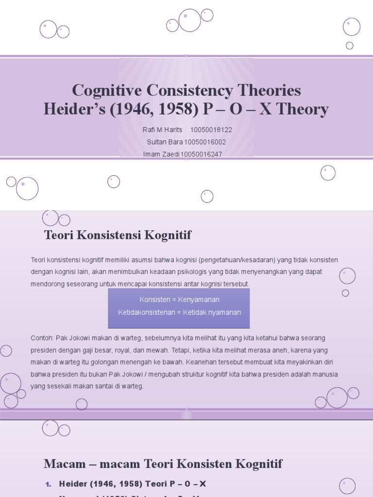 Cognitive Consistency Theories (POX) | PDF