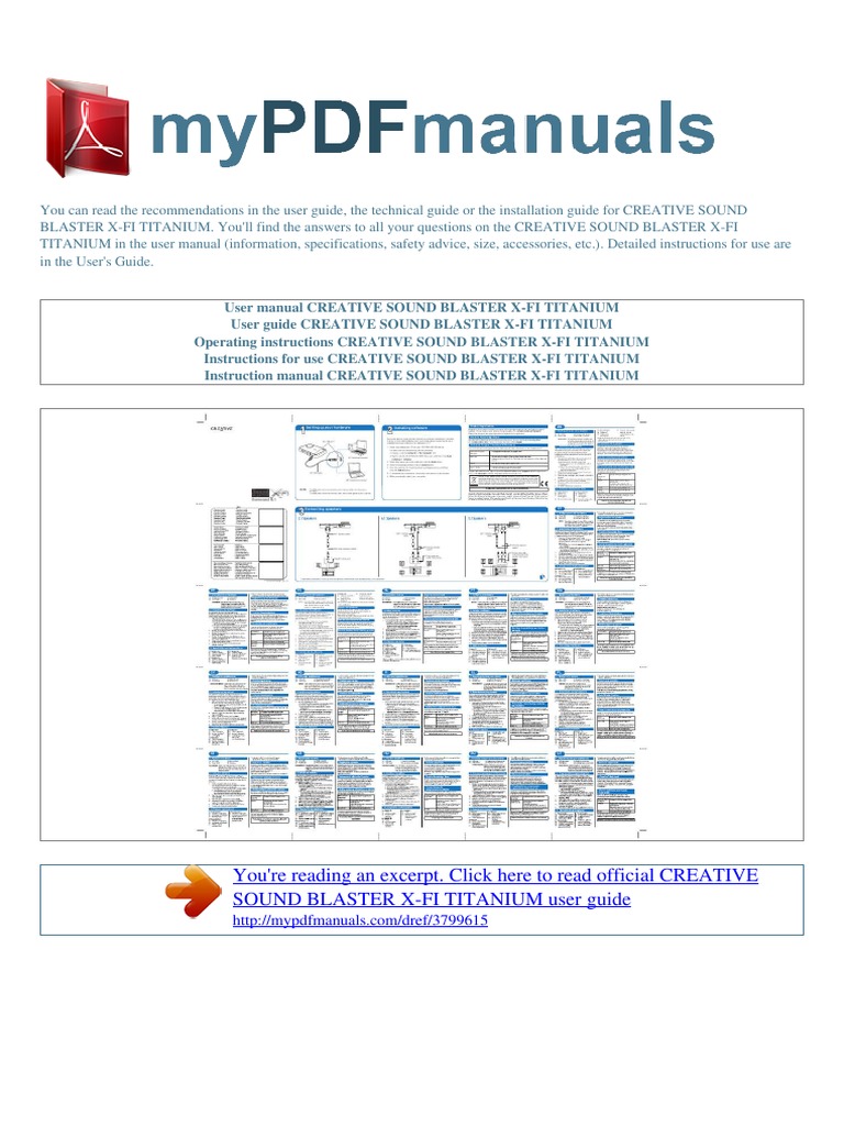 user-manual-CREATIVE-SOUND BLASTER X-FI TITANIUM-E | PDF