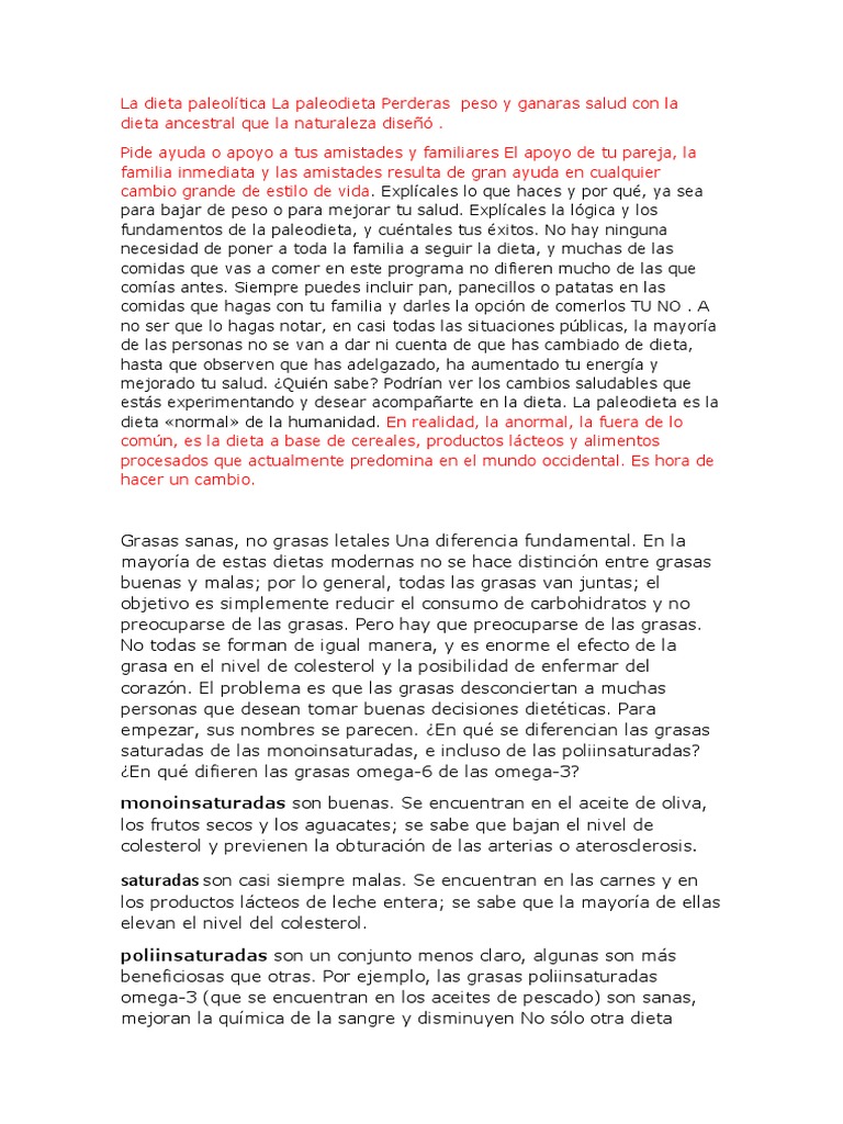 La Dieta Paleolítica La Paleodieta Pierda Peso y Gane Salud Con La ...
