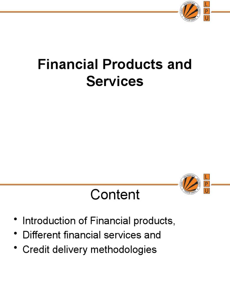 Financial Products and Services | PDF | Microfinance | Saving