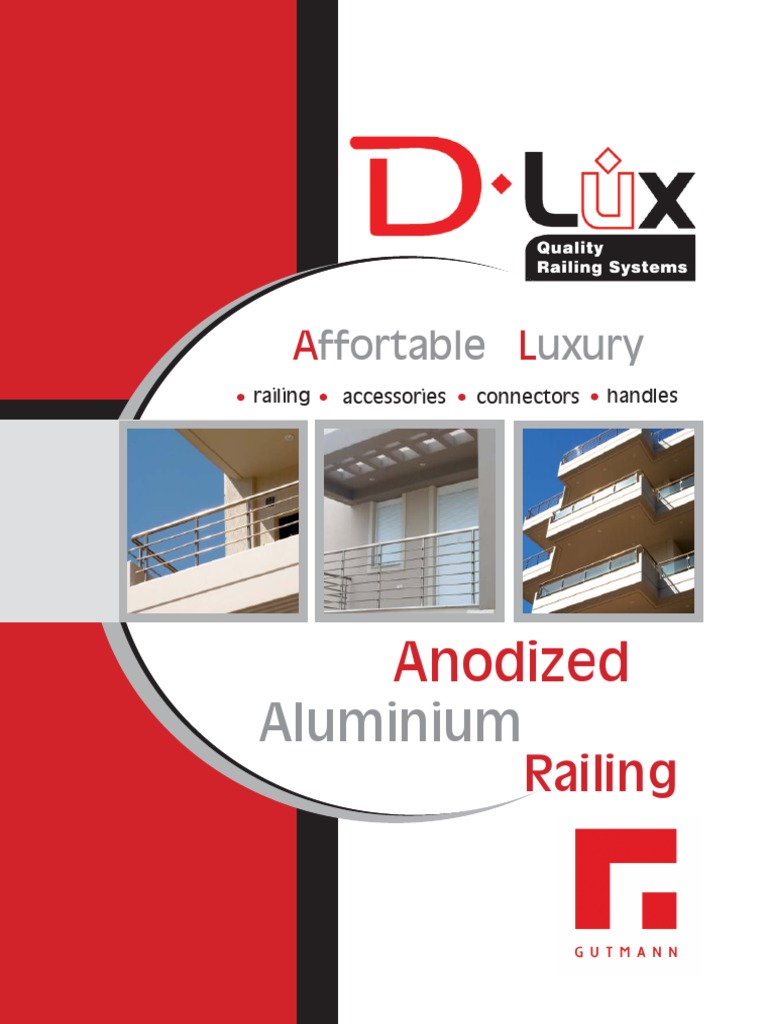 D-Lux Railing System by Gutmann | PDF | Stainless Steel | Building Materials