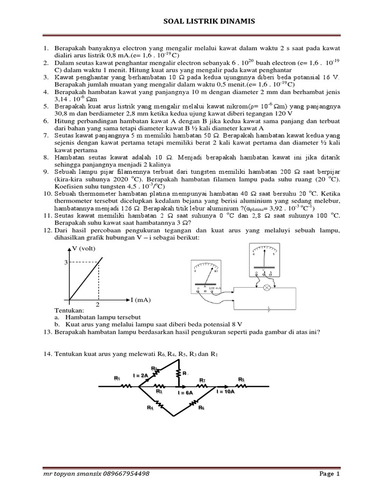 Latihan Listrik Dinamis | PDF