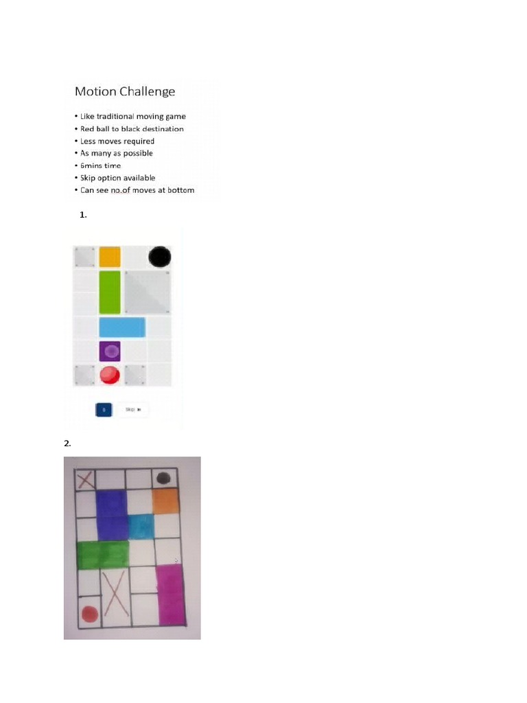 Motion Challenge - Game Aptitude | PDF