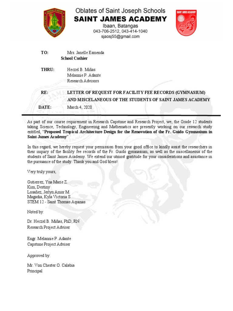 Letter For Faculty and Population | PDF