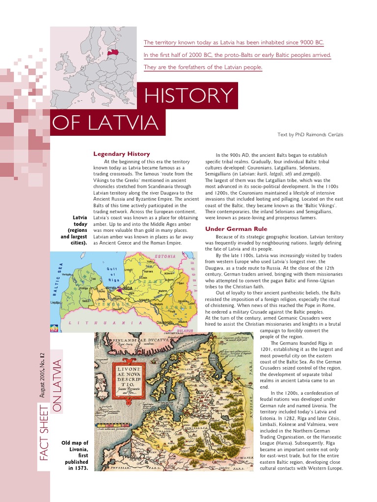 Brief History of Latvia | PDF | Latvia | Baltic States