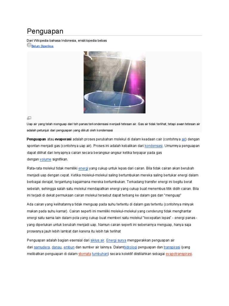 Penguapan | PDF