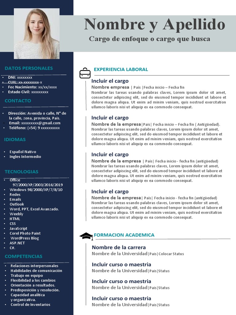 Modelos de CV - WORD | PDF | Microsoft Office | Software Unix