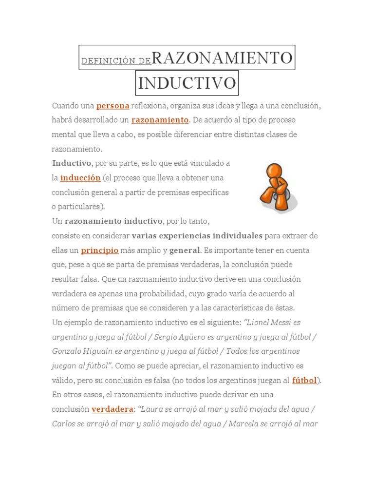 Definición de Razonamiento Inductivo | PDF