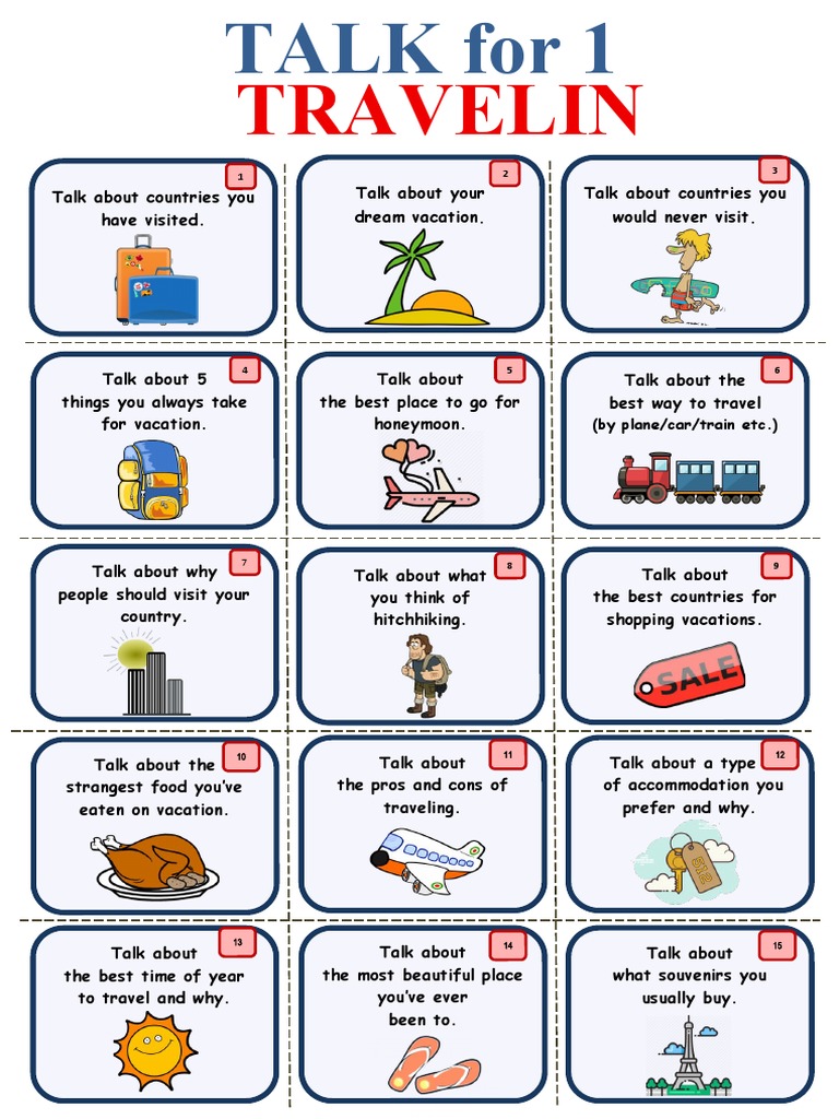Traveling Speaking Cards | PDF | Language Arts & Discipline