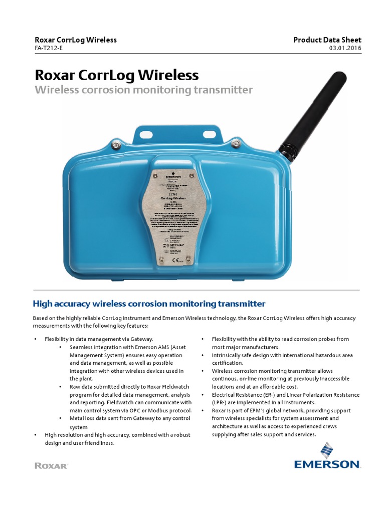 Data Sheet Read Corrlog Wireless Roxar en Us 59116 PDF | PDF | Wi Fi ...