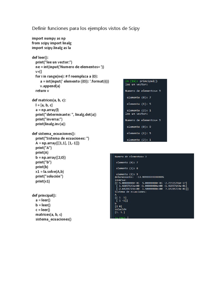 Ejercicios Numpy | PDF