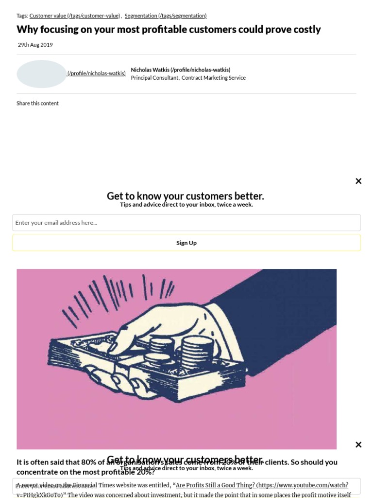 Why Focusing On Your Most Profitable Customers Could Prove Costly ...