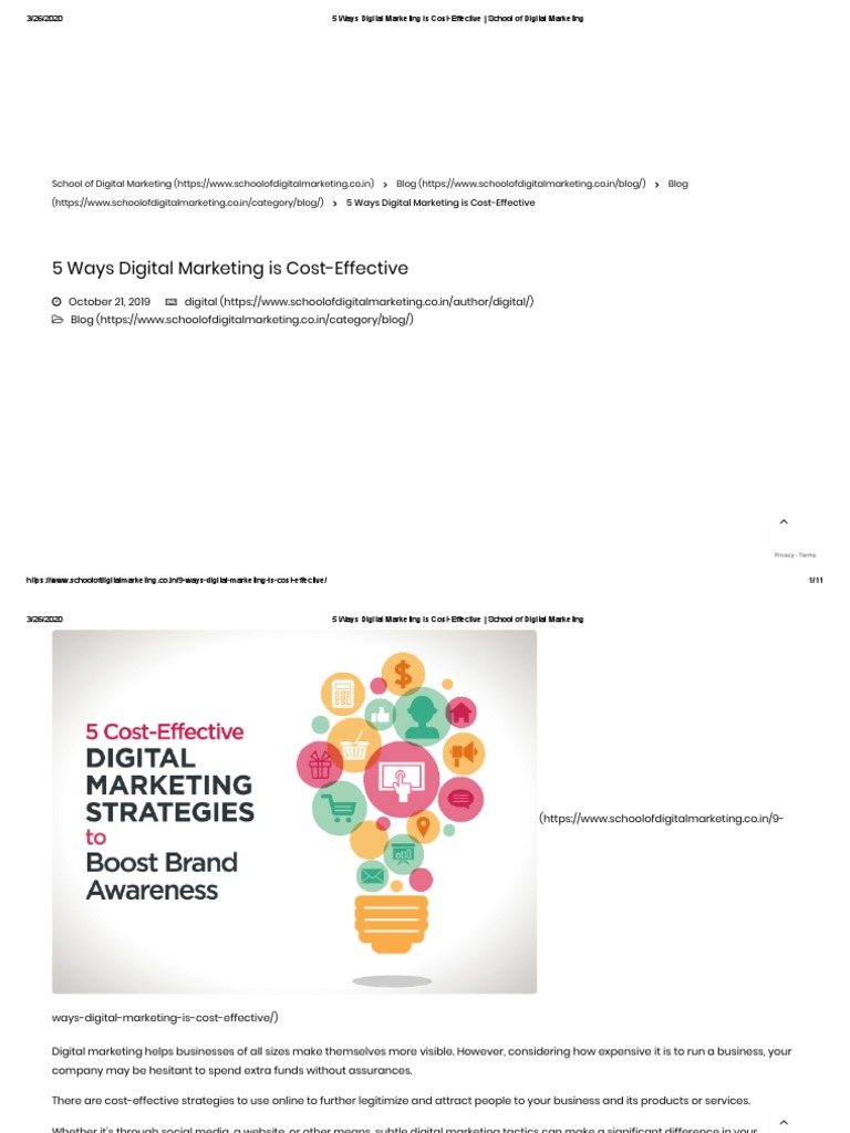5 Ways Digital Marketing Is Cost-Effective - School of Digital ... 5 Ways Digital Marketing Is Cost-Effective - School of Digital ...