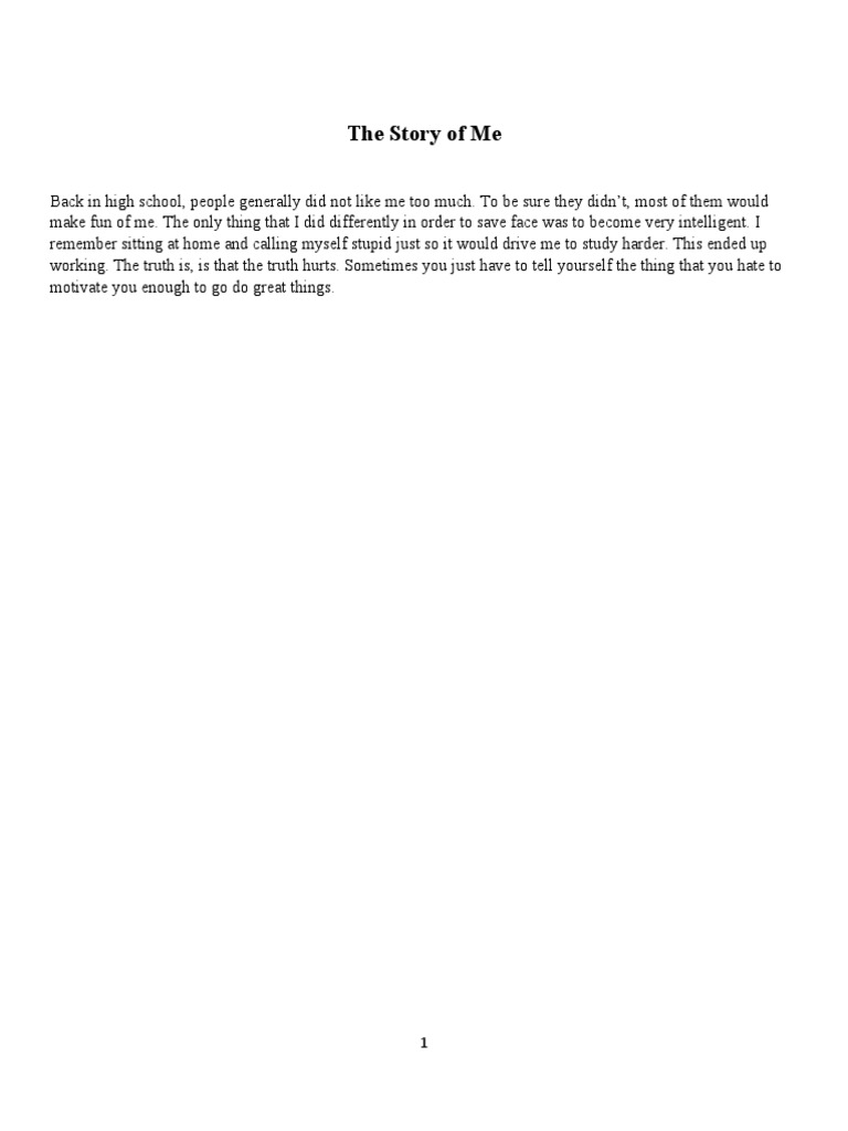 The Story of Me | PDF