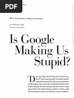 Is Google Making Us Stupid | PDF