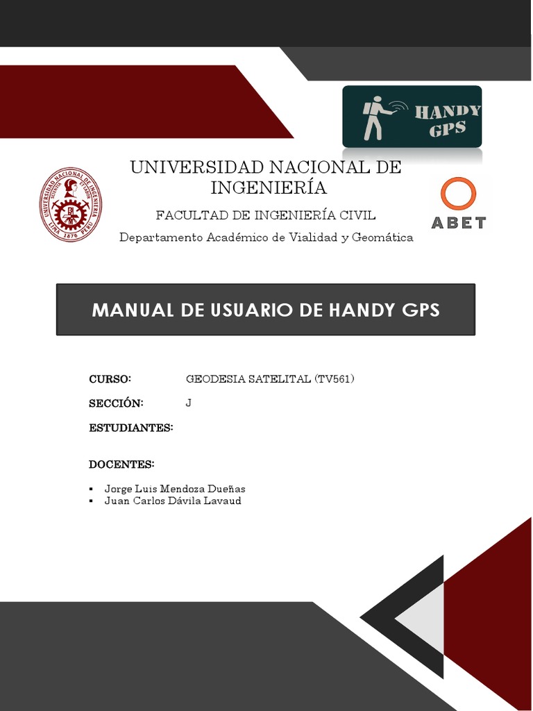 Manual de Usuario de Handy GPS | PDF | Aplicación movil | Sistema de ...