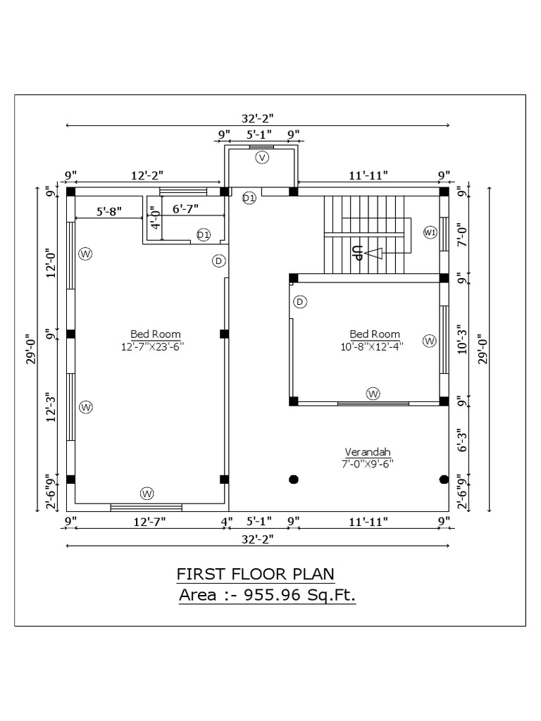 First Floor Plan with Dimensions | PDF