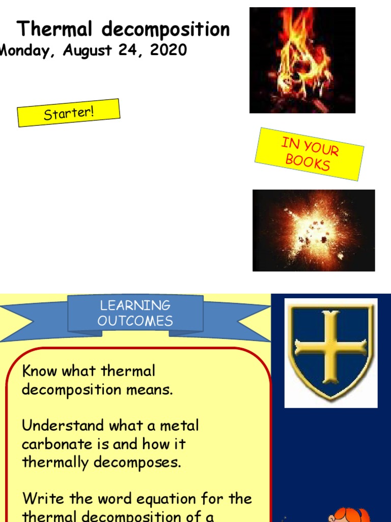 Understanding Thermal Decomposition | PDF | Oxide | Decomposition