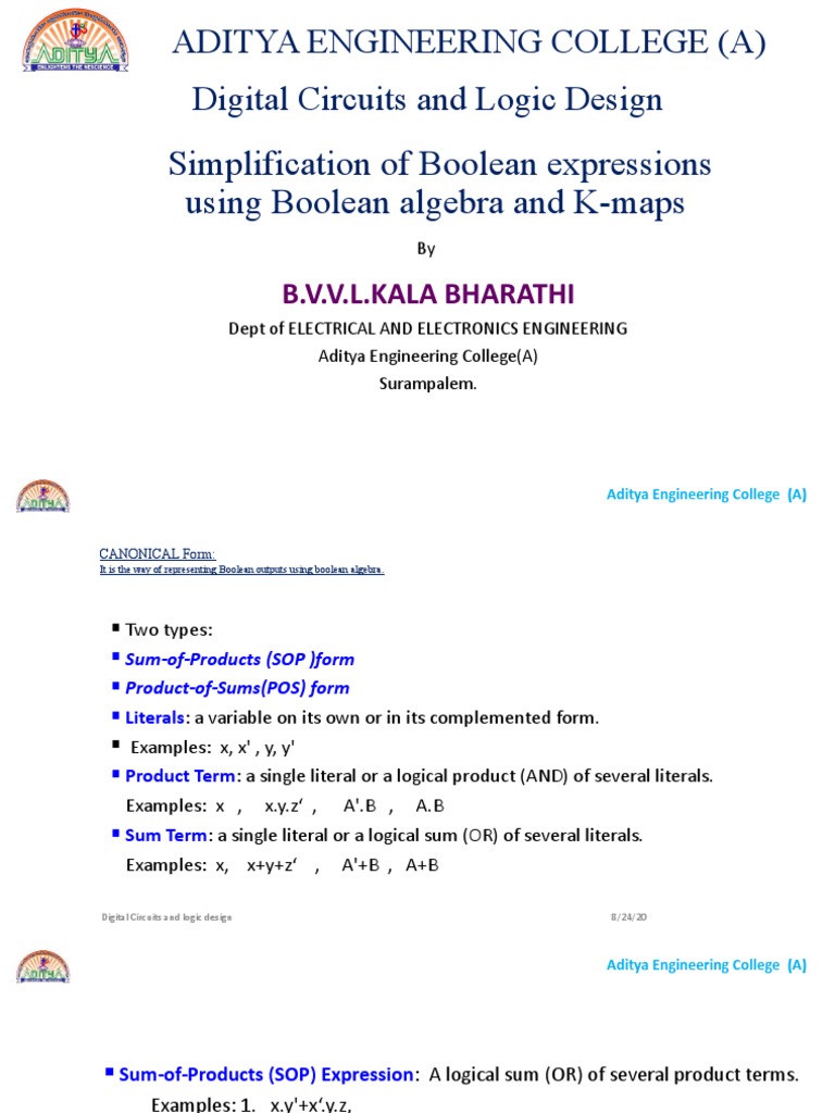 Canonical Forms and K Maps | PDF | Mathematical Logic | Logic