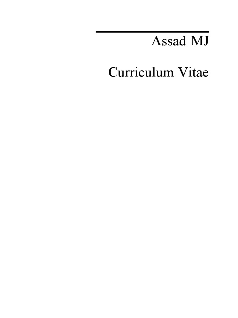 Assad MJ Curriculum Vitae | Download Free PDF | Tanzania | Master Of Business Administration