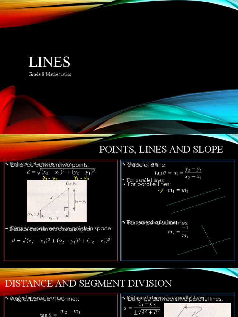 Lines Grade 8 Mathematics PDF Line Geometry Slope