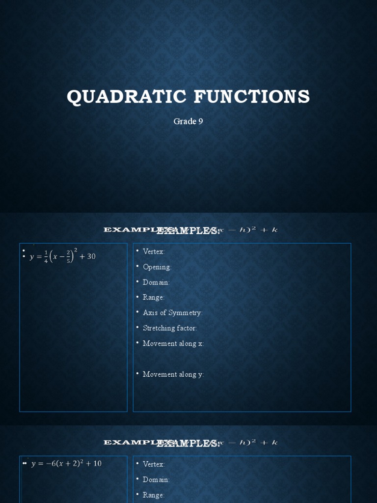Quadratic Functions - Part 2 | PDF | Geometry | Abstract Algebra