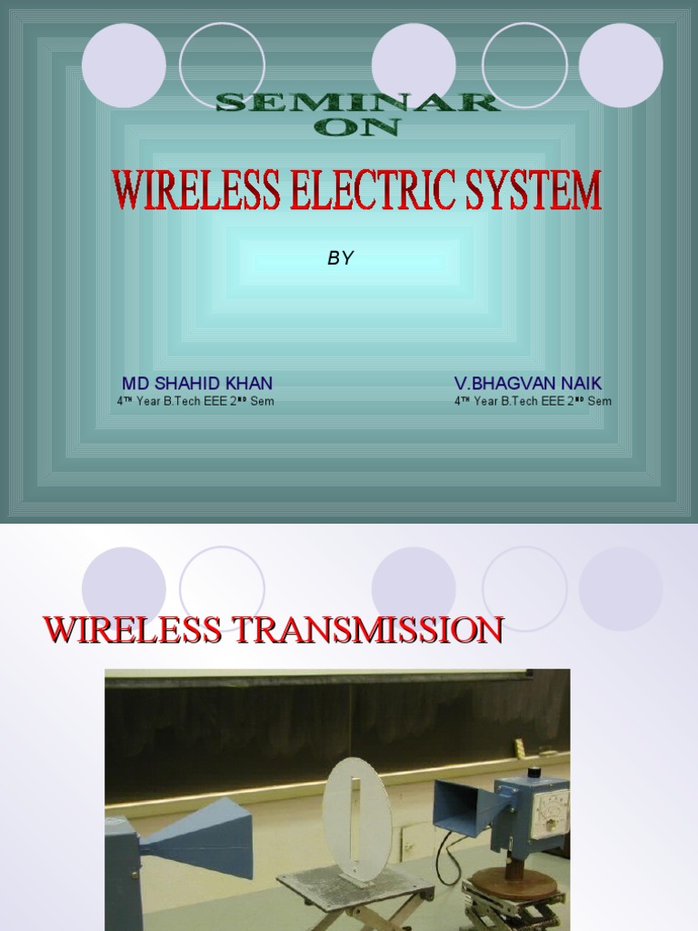 Wireless Electric System | PDF | Microwave | Wireless