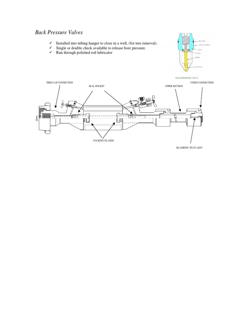 Back Pressure Valves | PDF