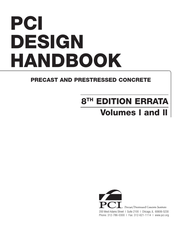PCI Design Handbook Errata Guide | PDF | Teaching Mathematics | Nature