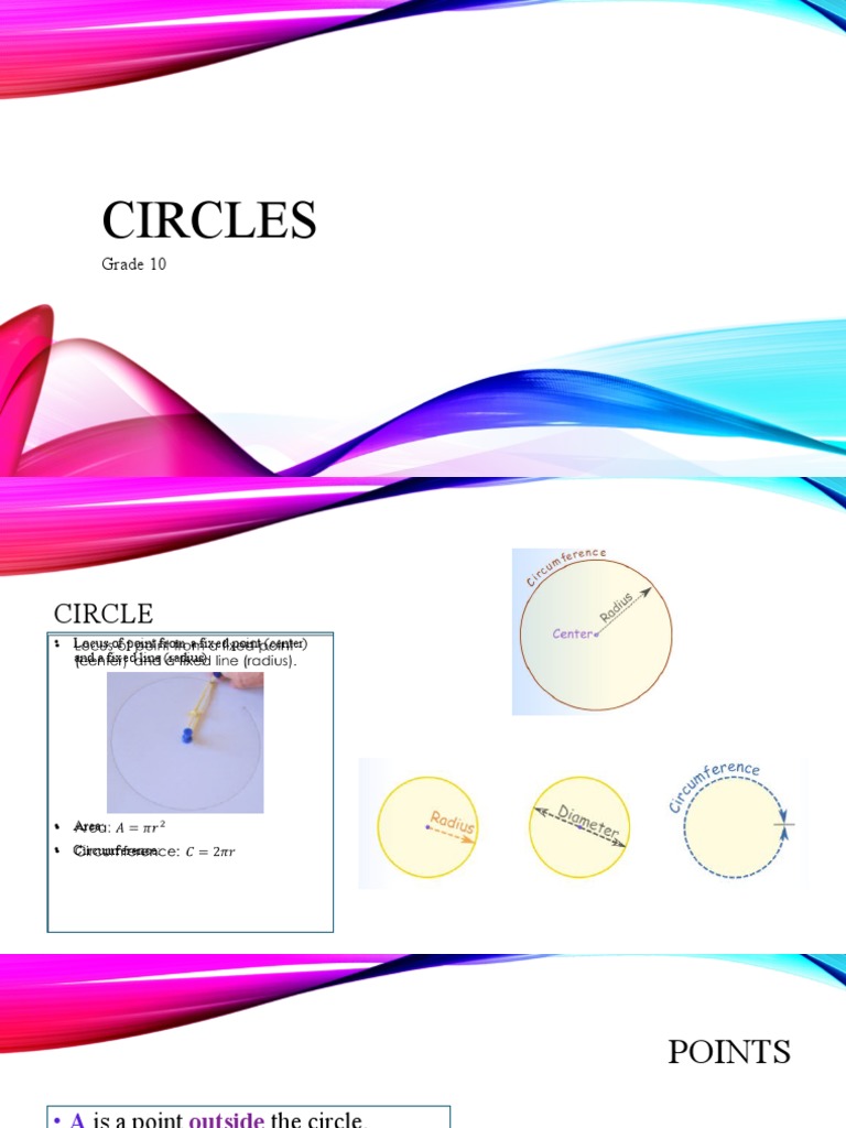 Circles: Grade 10 | PDF | Circle | Area