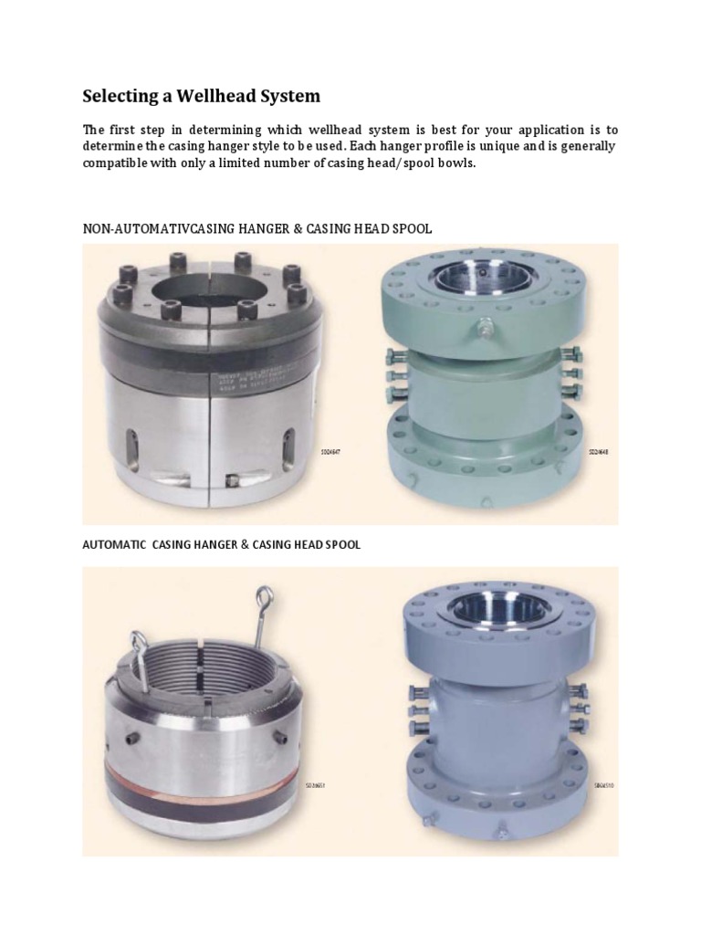 Selecting A Wellhead System | PDF | Casing (Borehole) | Pipe (Fluid ...
