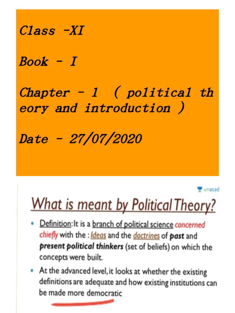 Civics Class Xi | PDF