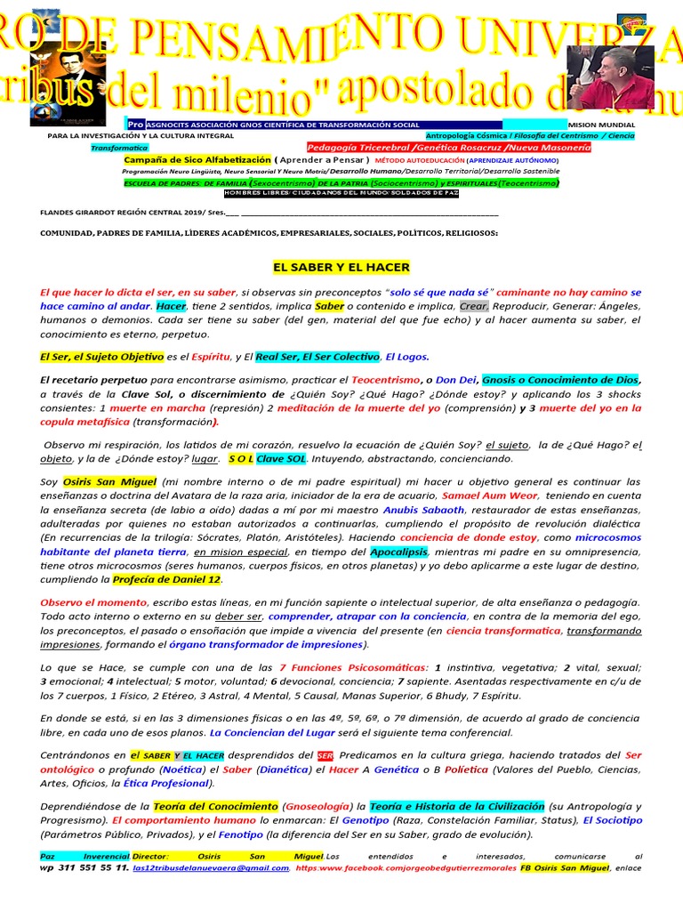 El Saber y El Hacer | PDF | Conocimiento | Metafísica