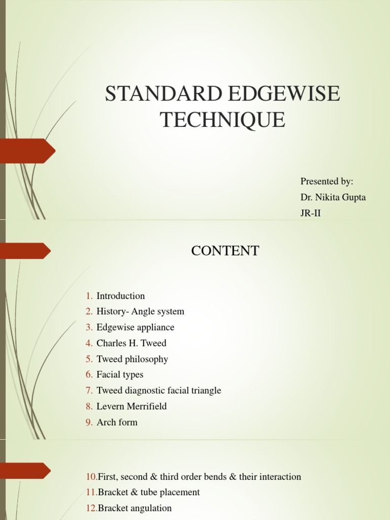The Standard Edgewise Technique: A Comprehensive Guide to the History ...