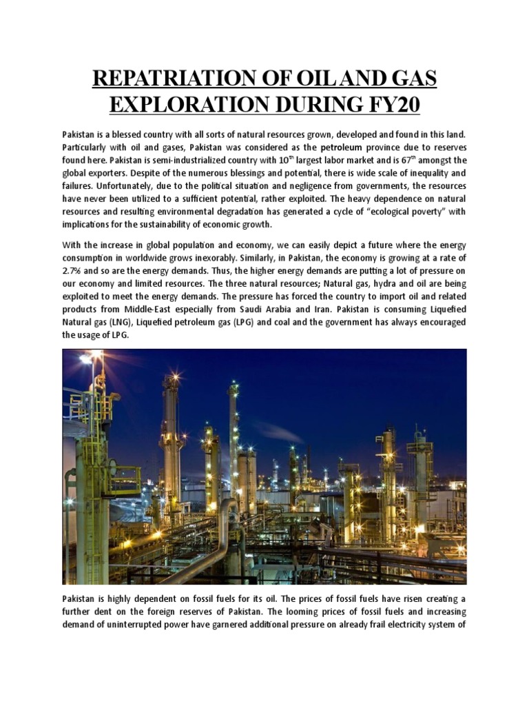 OIl and Gas Exploration | PDF | Petroleum | World Energy Consumption
