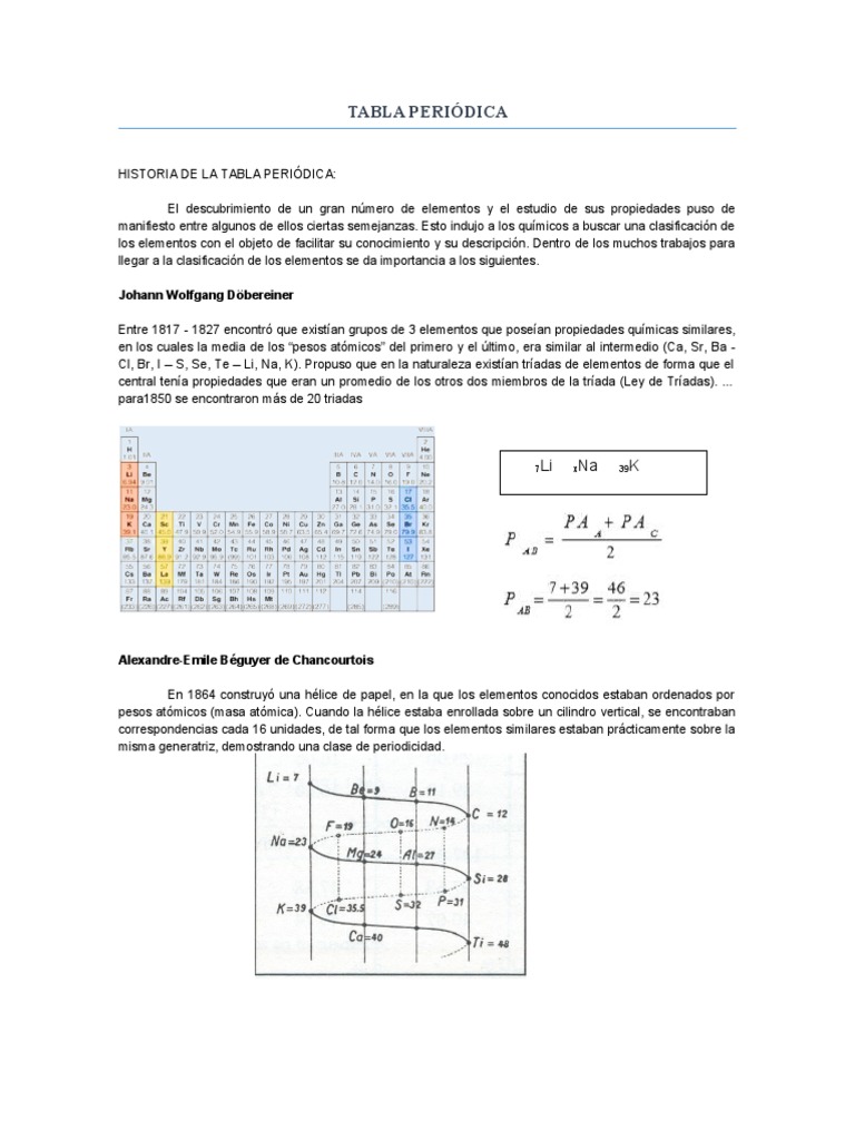 Apuntes TABLA PERIÓDICA | PDF | Ion | Tabla periódica