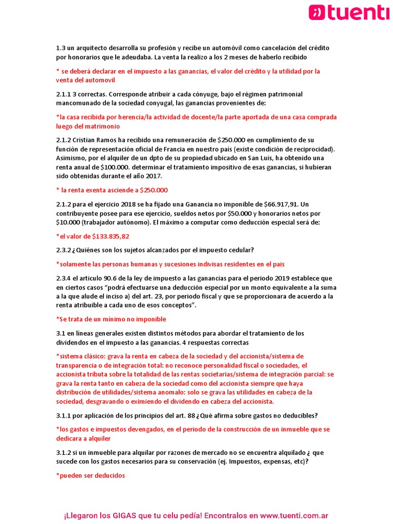 Examen Impuestos 1 Pdf Impuesto Sobre La Renta Impuestos