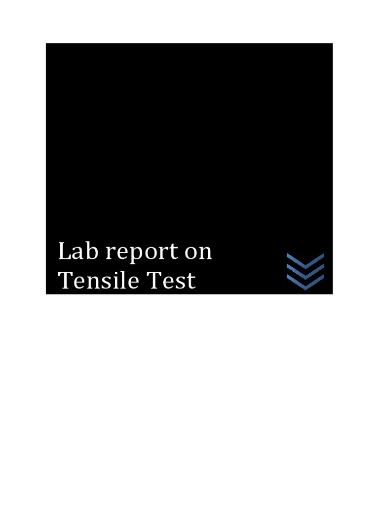 Tensile Test Lab Report and Analysis | PDF | Deformation (Engineering ...