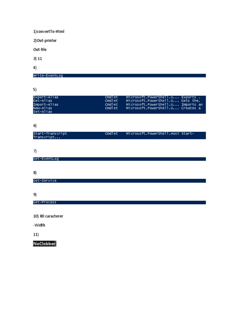 PowerShell Cmdlets Reference Guide | PDF | Computers
