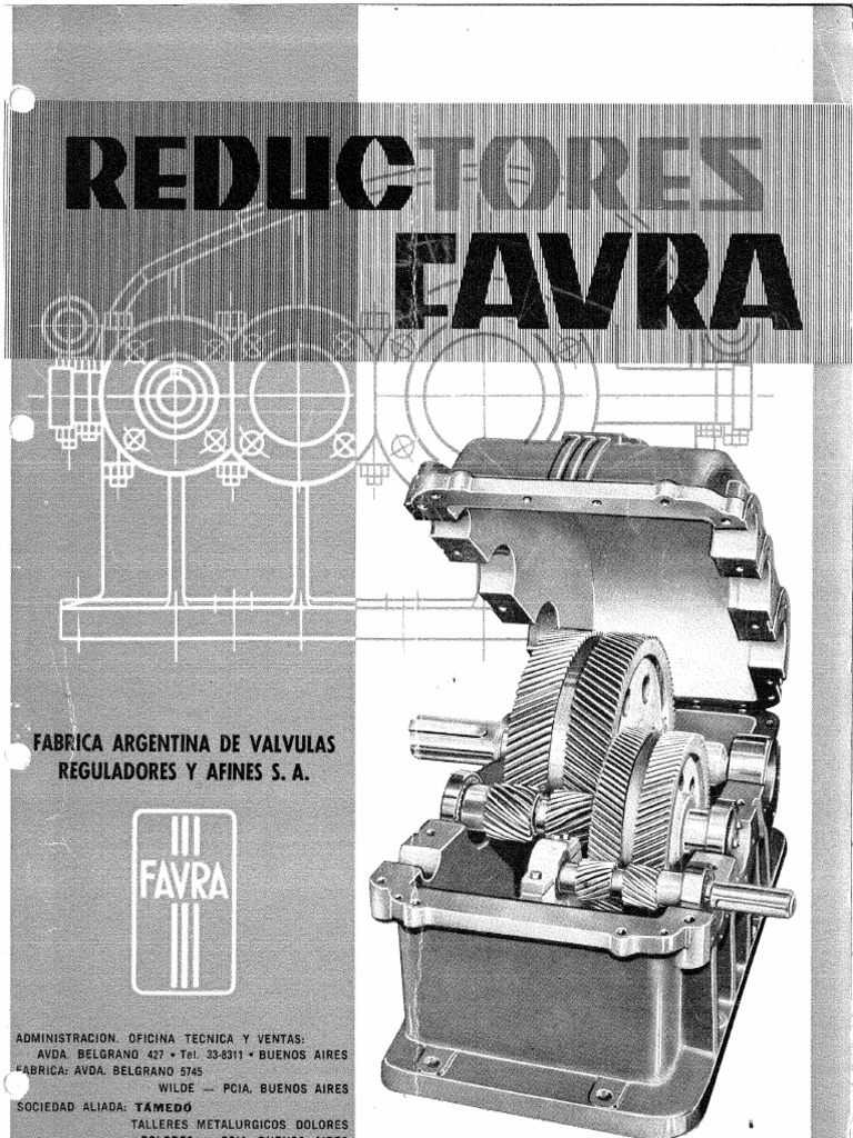 Catálogo FAVRA de Reductores de Velocidad A Engranajes | PDF