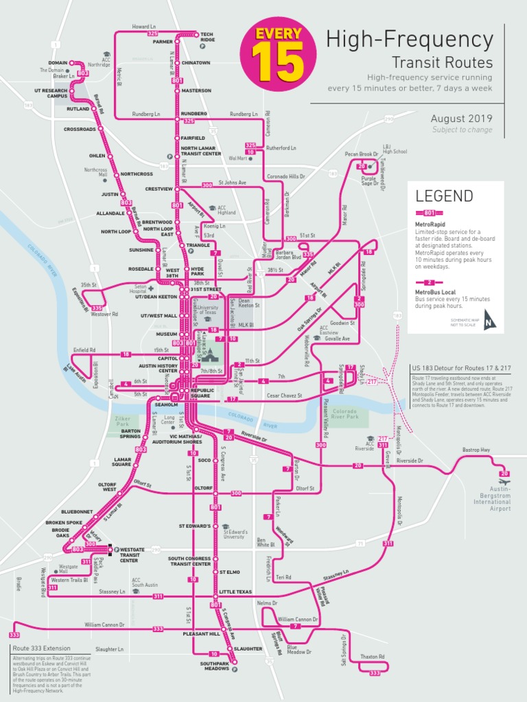 High Frequency System Map | PDF | Austin | Bus Transport