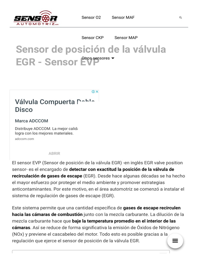 SENSOR EVP 】 Qué es, cómo funciona, ubicación, fallas y soluciones ...
